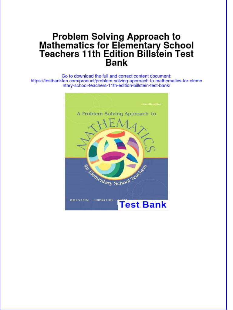 Full Download Problem Solving Approach To Mathematics For Elementary ... Full Download Problem Solving Approach To Mathematics For Elementary ...