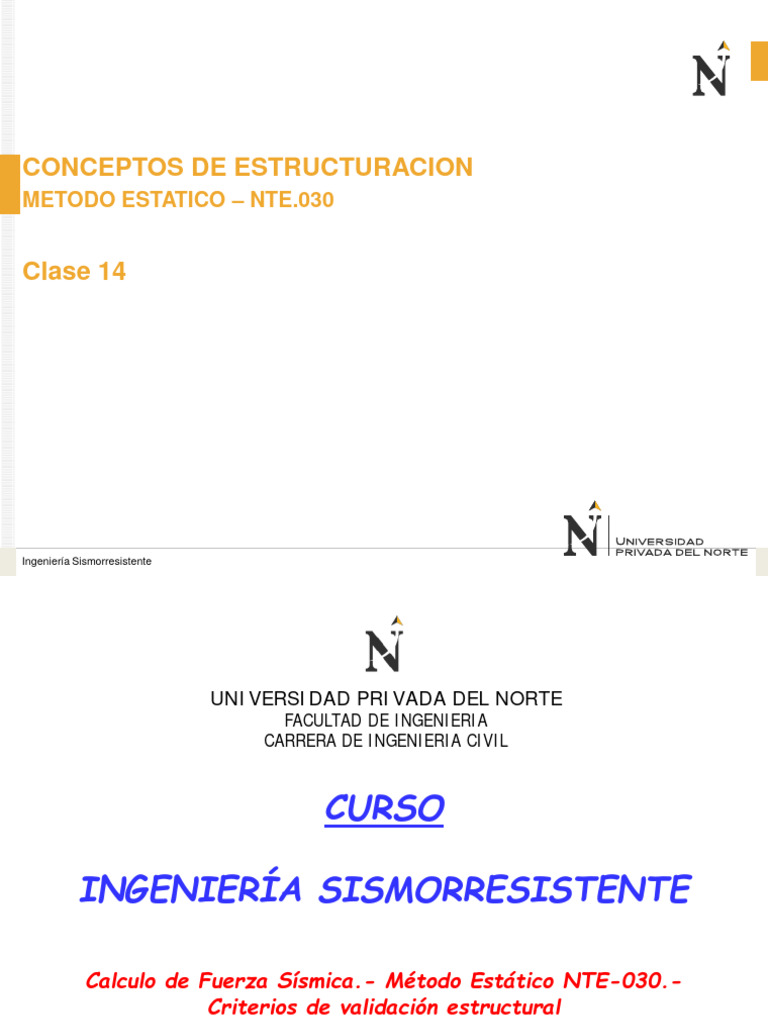 Método Estático en NTE-030 Sismorresistencia | PDF | Análisis estructural