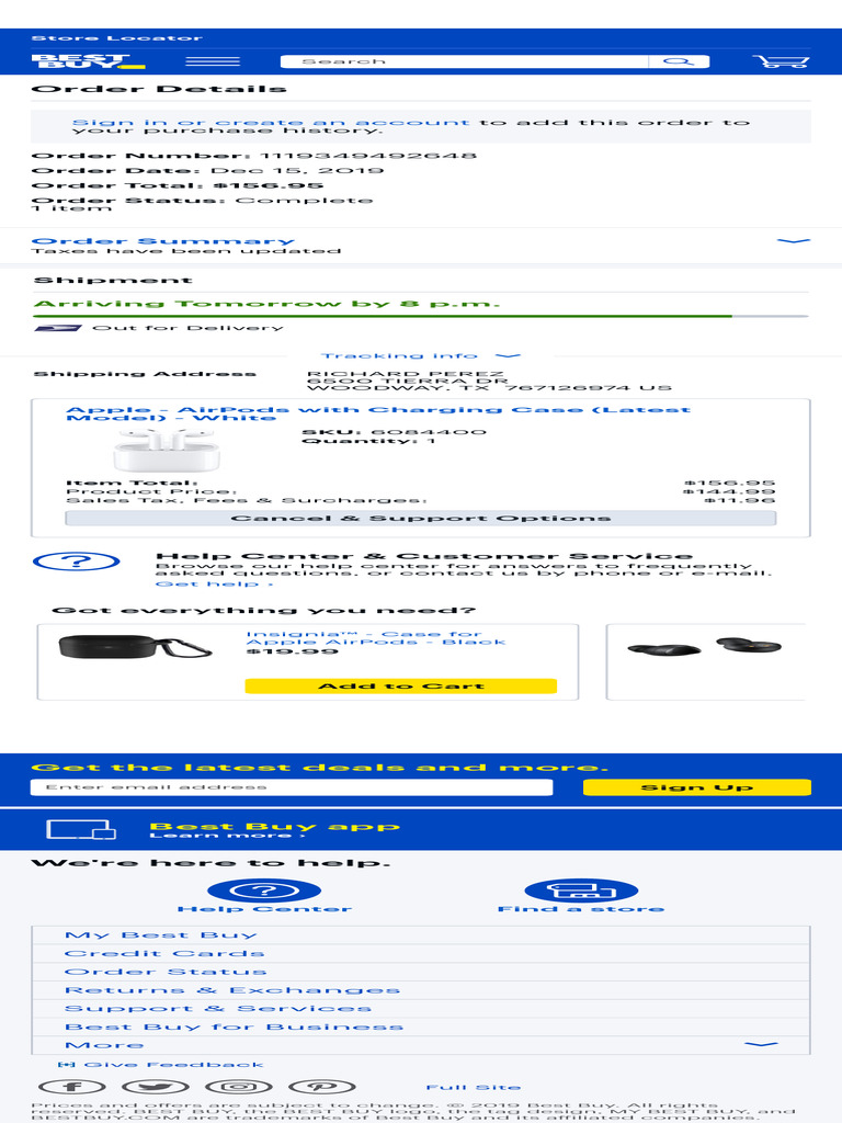 Best Buy Order Details | PDF | Career & Growth | Business