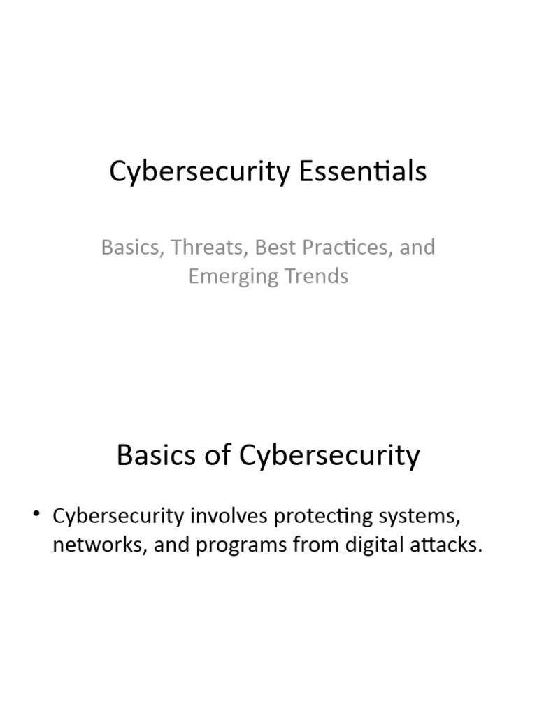 Cybersecurity Essentials | PDF