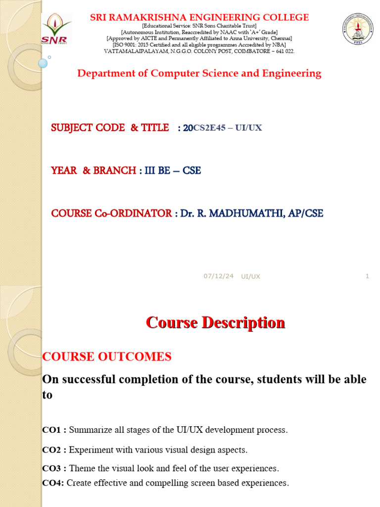 Module1 UED | Download Free PDF | User Interface | Usability