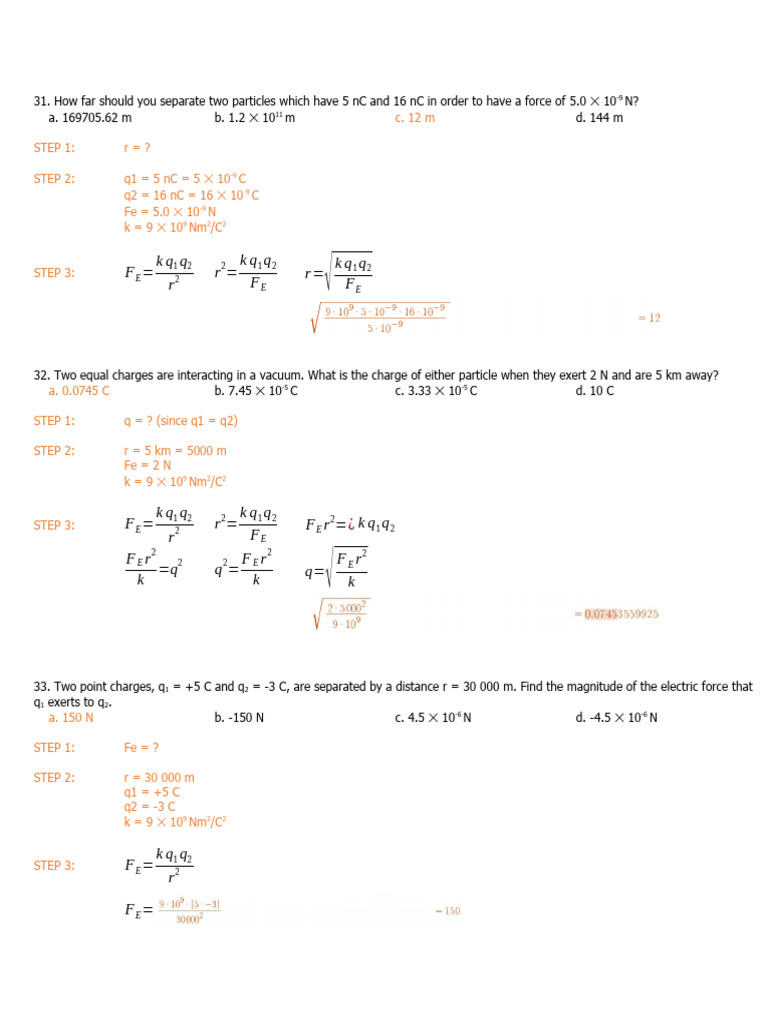 Gen Phys 2 1st Quarter TQ Answers Solving | PDF | Capacitance | Proton