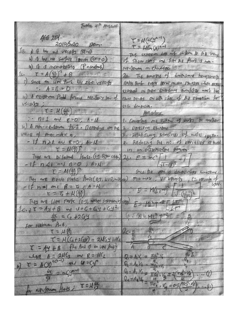 AGE204 - 2019 2020 Exam PQ Solution | PDF