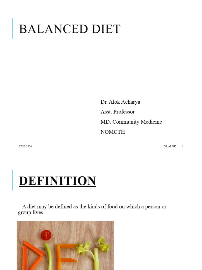 Principles of a Balanced Diet | PDF | Diet (Nutrition) | Diet & Nutrition