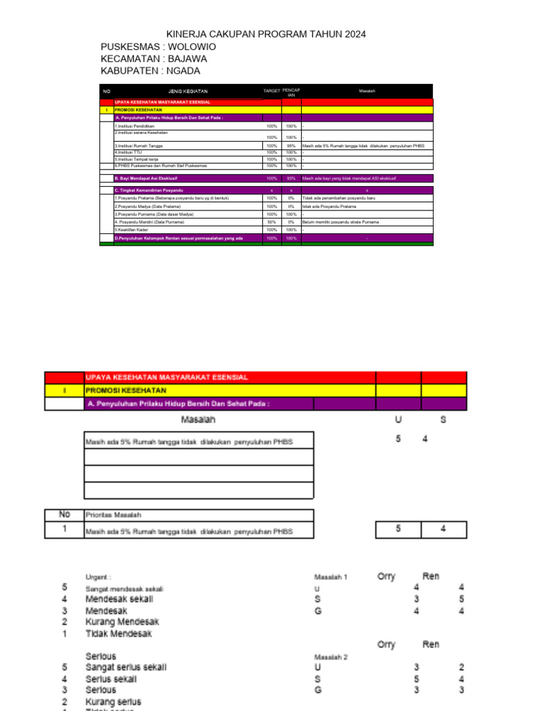 Ruk Dan RPK Tahunan (Promkes) | PDF