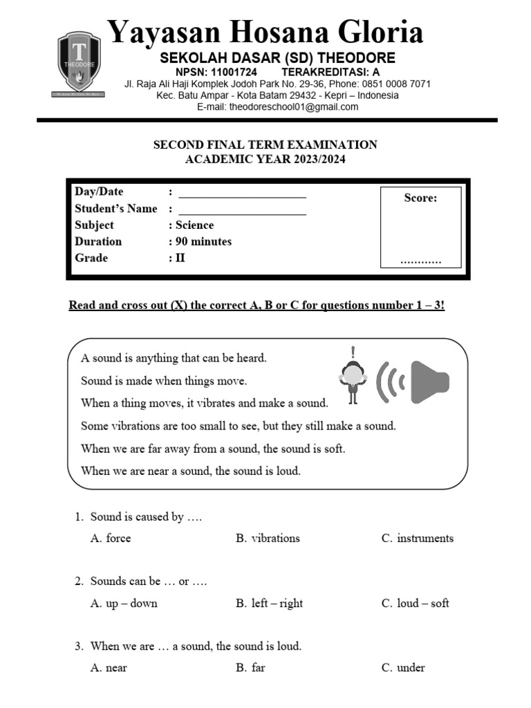 P2 Science Final Test Sem 2 - June 2024 | PDF