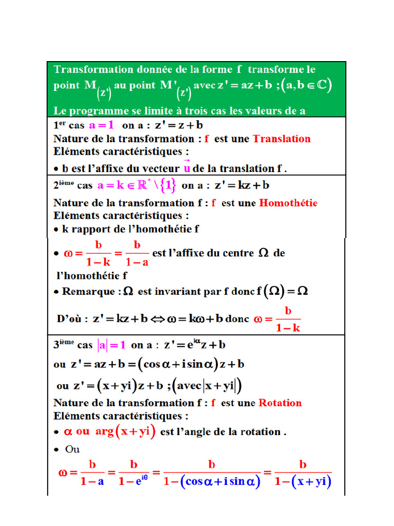 Nature de Transformation | PDF