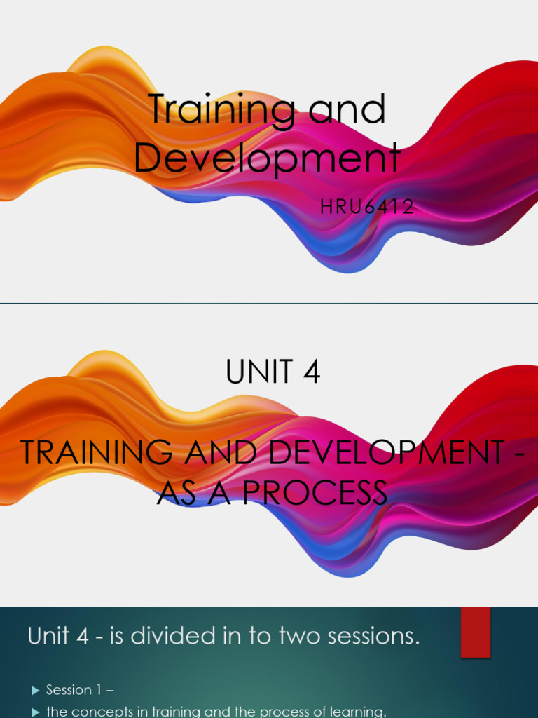 DS 01 T and D - Unit 4 T and D As A Process | PDF | Learning | Theory