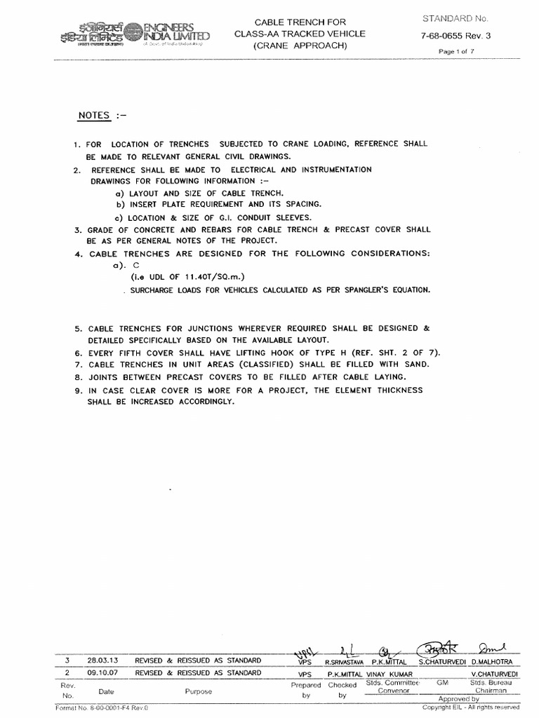 Cable Trench Class Aa Loading | PDF | Secondary Sector Of The Economy ...
