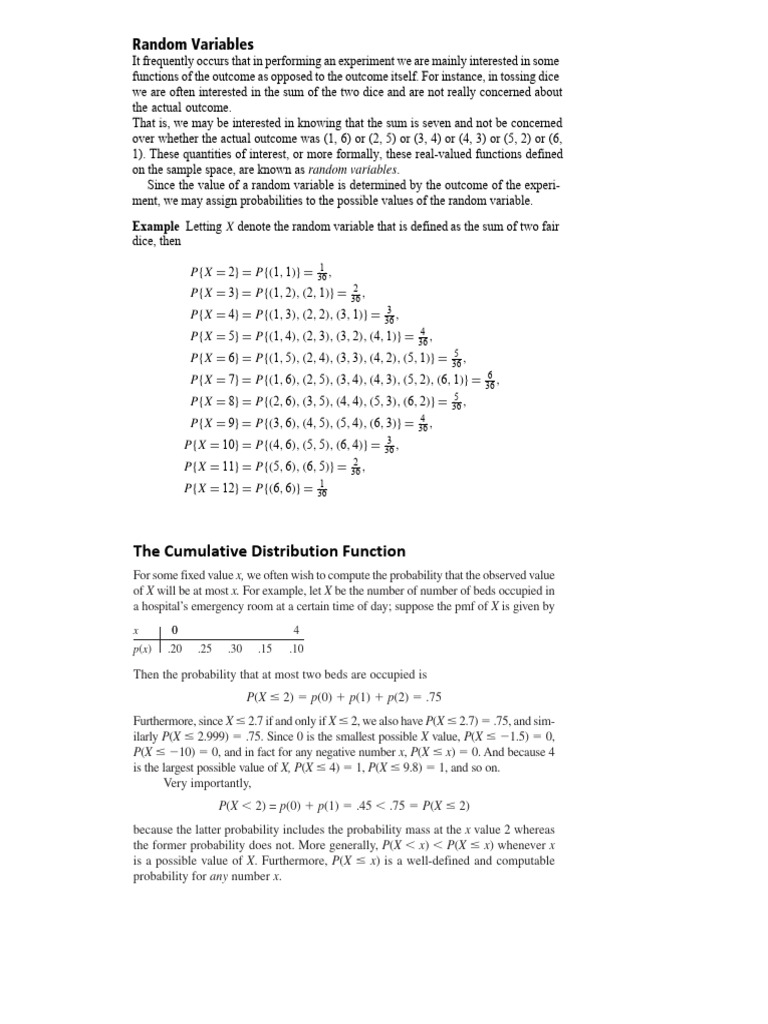 Expected Value and Variance | PDF | Random Variable | Probability Distribution