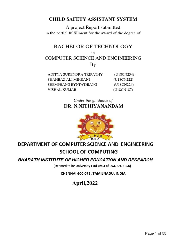 Child Safety Assistant System (Final Report) | PDF | Servomechanism ...