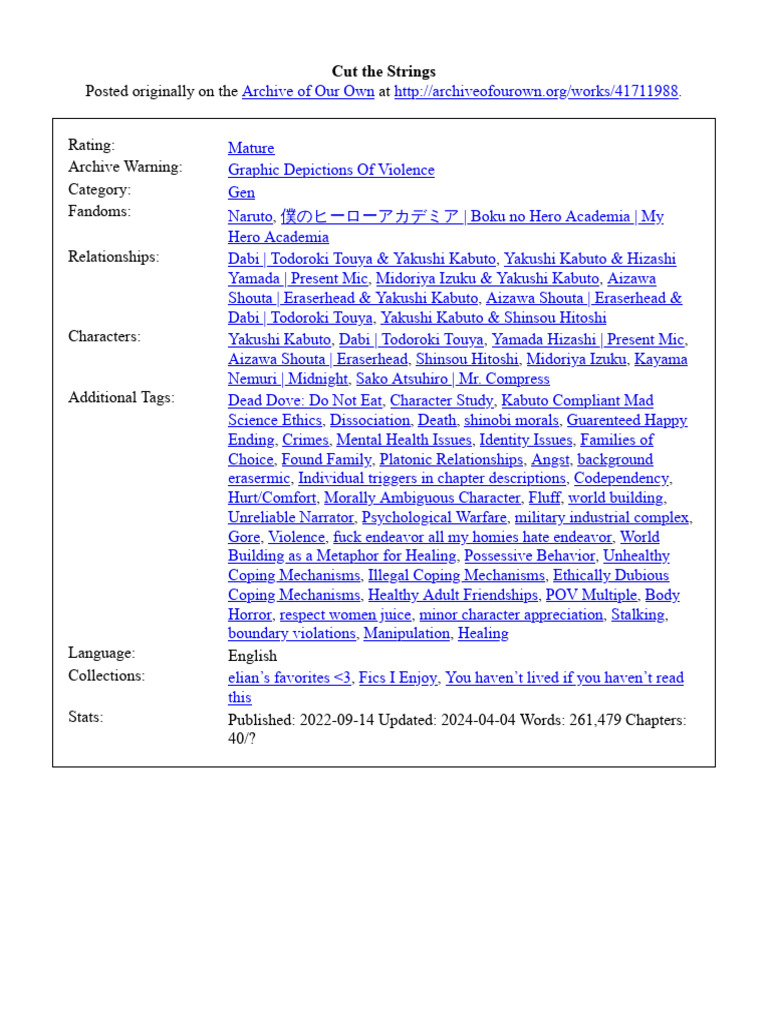 Cut The Strings | PDF | Psychology