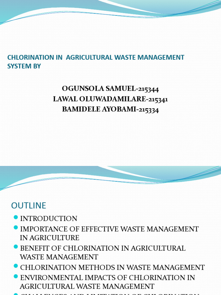 Group 7 Powerpoint | PDF | Water Pollution | Disinfectant