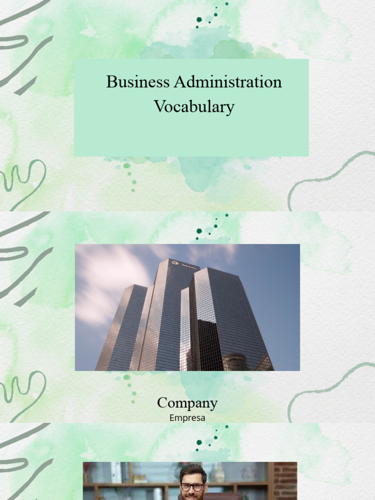 Business Administration Vocabulary | PDF | Business