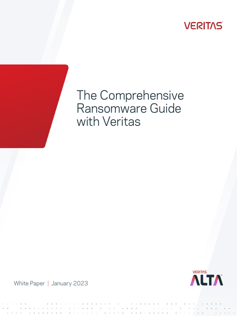 WP Comprehensive Ransomware Guide With Veritas Alta V1726 | PDF ...