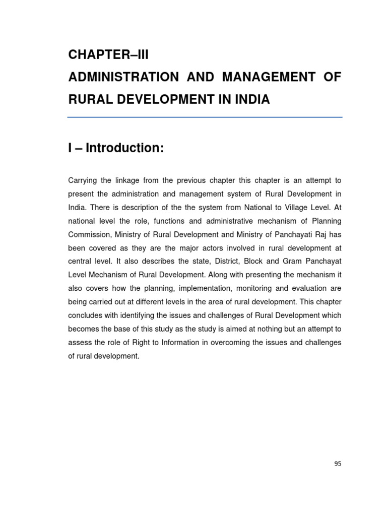 Rural Administration in India | PDF | Government Of India