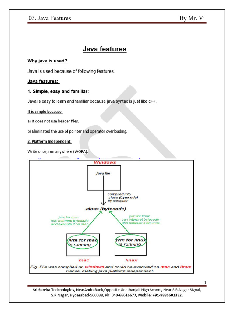 03.java Features | PDF | Java (Programming Language) | Java Virtual Machine 03.java Features | PDF | Java (Programming Language) | Java Virtual Machine