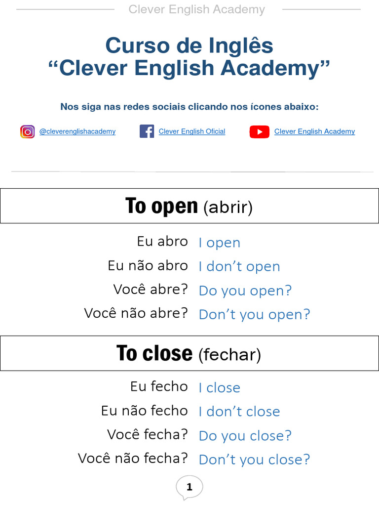 Aula 26 to open and to close | PDF