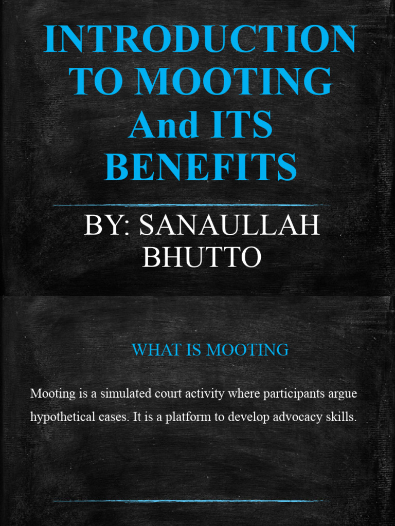 Introduction of Moot | PDF