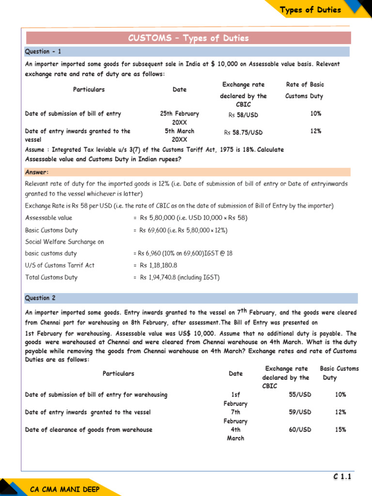 Work Book | PDF | Dumping (Pricing Policy) | Customs