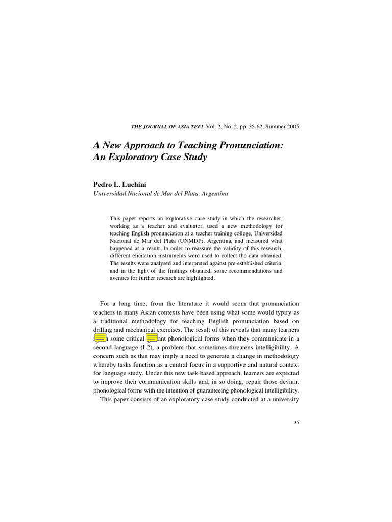 A New Approach To Teaching Pronunciation | PDF | Second Language ...