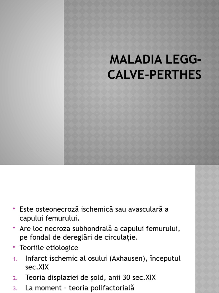 Maladia Legg-Calve-Perthes | PDF