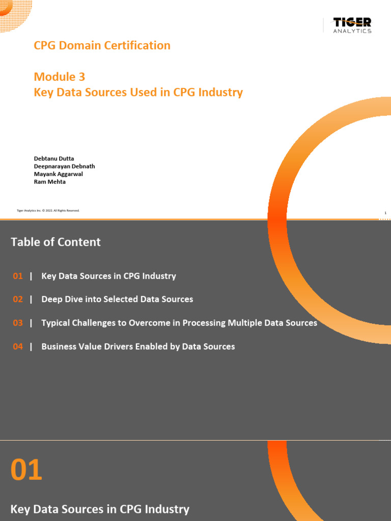 Key Data Sources in CPG Industry | PDF | Retail | Brand