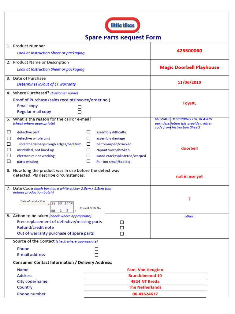 Spare Parts Request Form | PDF | Receipt