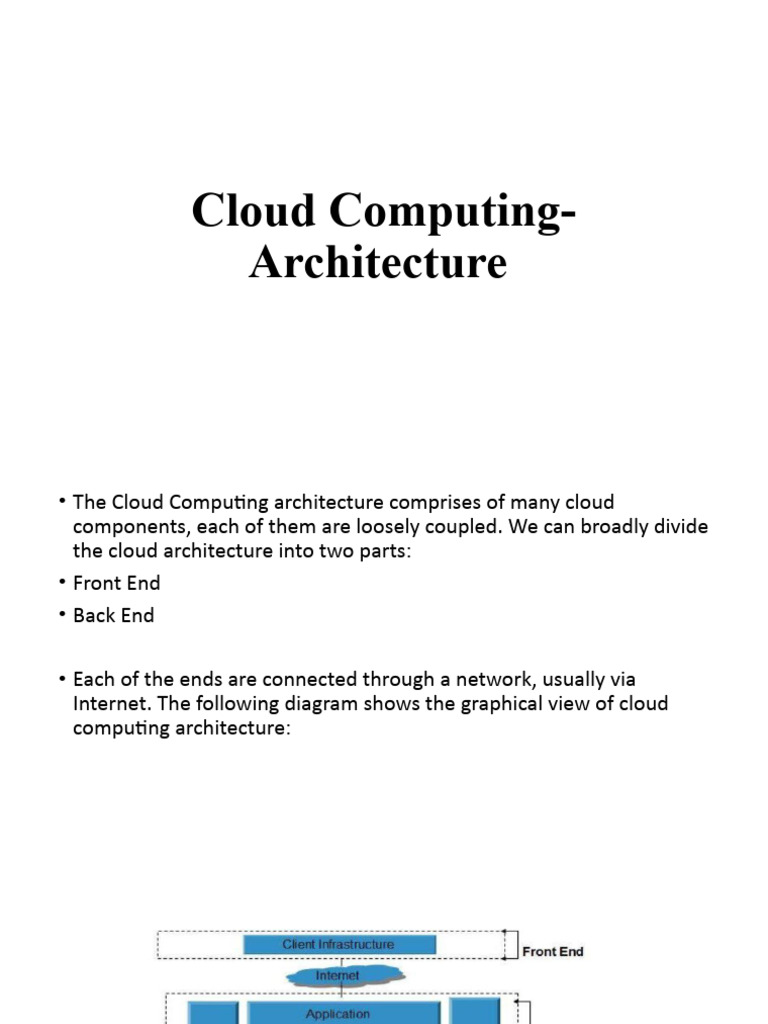 Cloud Computing-Architecture | PDF | Cloud Computing | Computer Network