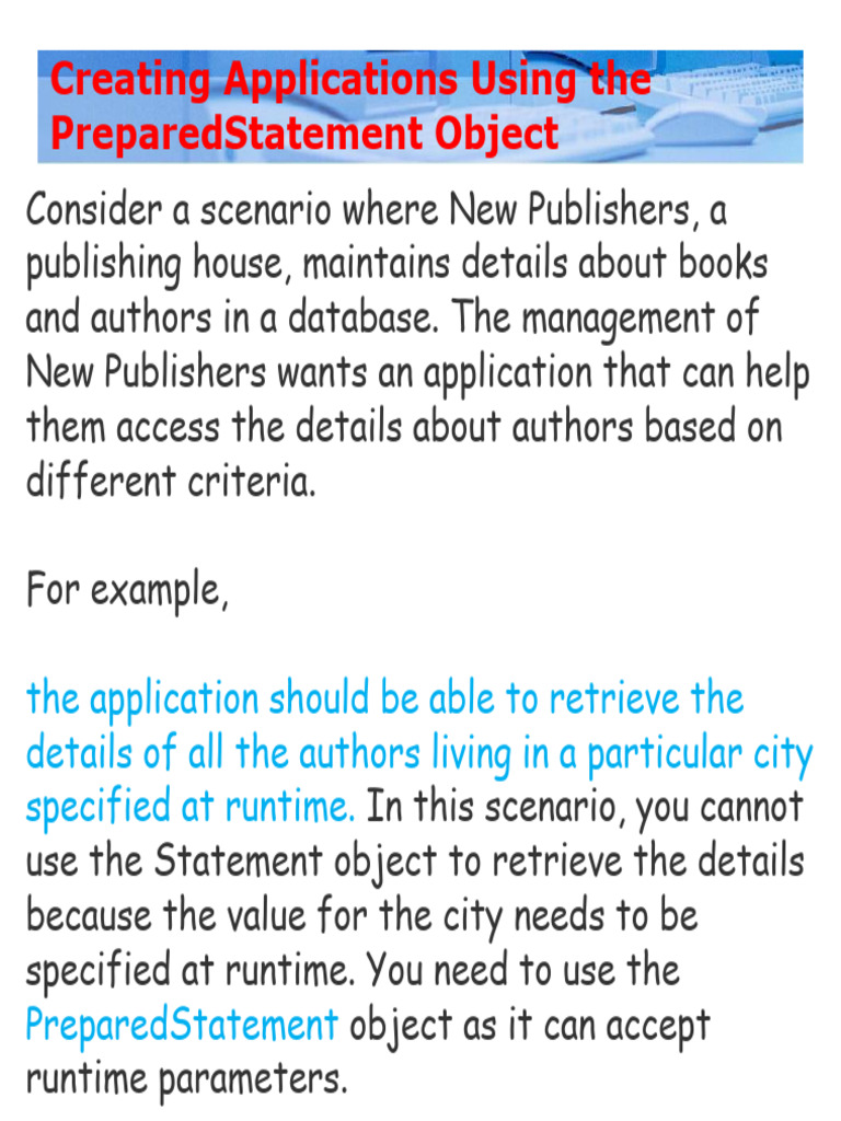 Creating Applications Using Advanced Features of JDBC | PDF | Database Transaction | Databases