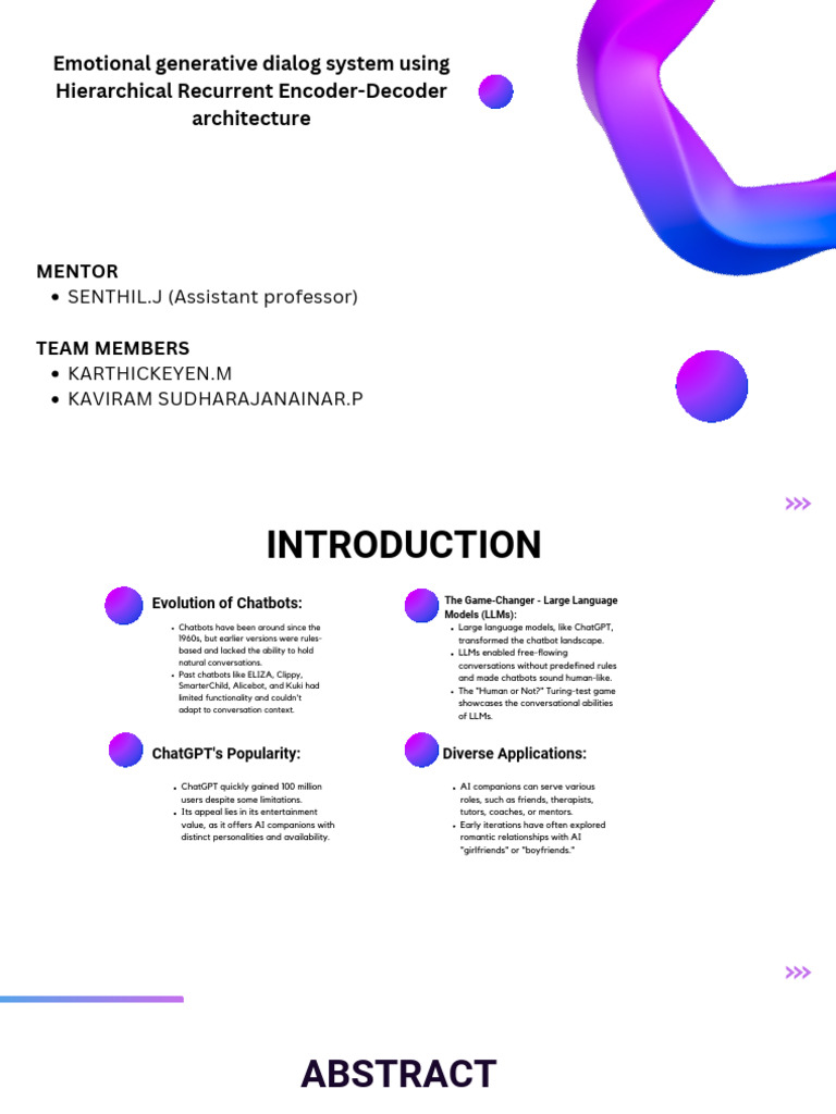 Emotional Generative Dialog System | PDF | Artificial Intelligence | Intelligence (AI) & Semantics