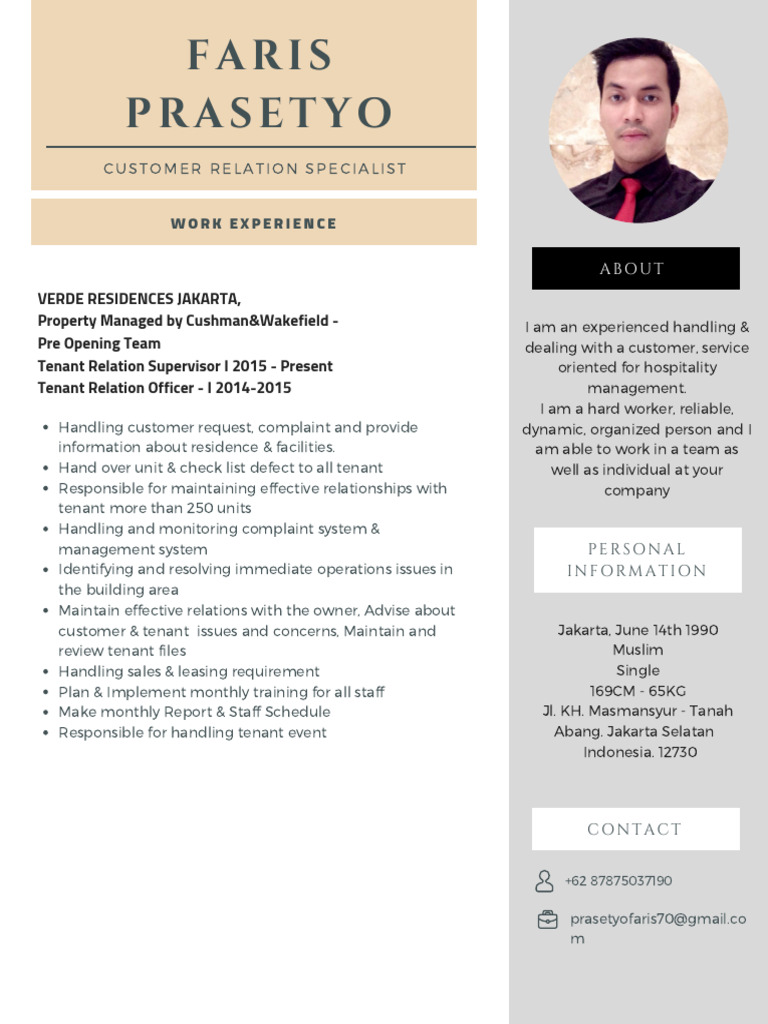 CV Faris Prasetyo | PDF | Business