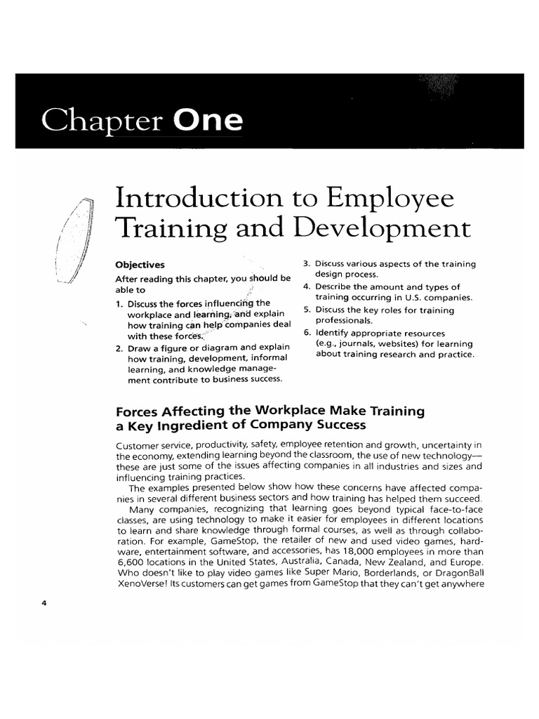 Chapter 1 - Introduction To Employee Training and Development | PDF ...