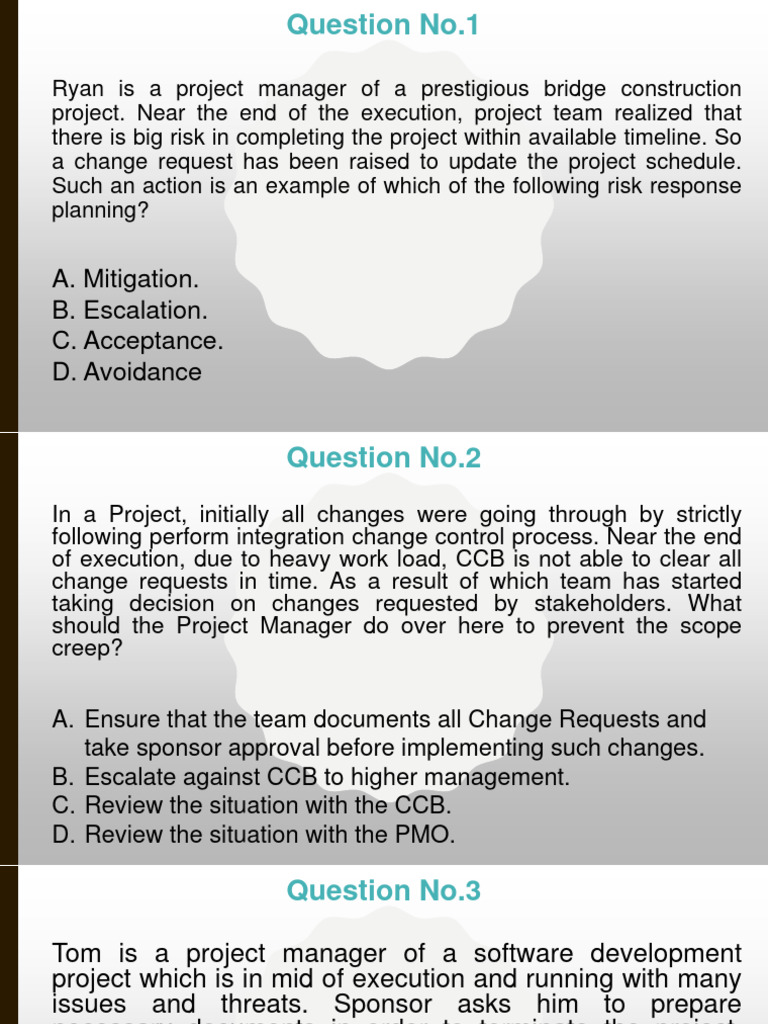 Mock 4 | PDF | Project Management | Risk
