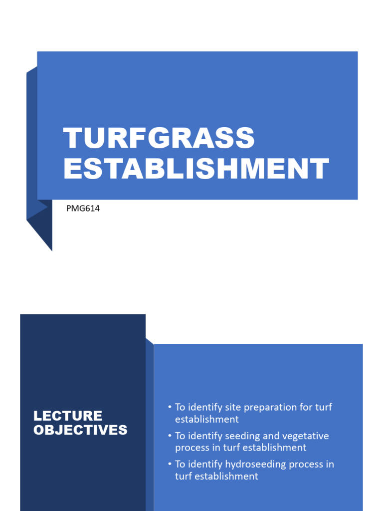 Topic 4 Turf Establishment | PDF | Sod | Mulch