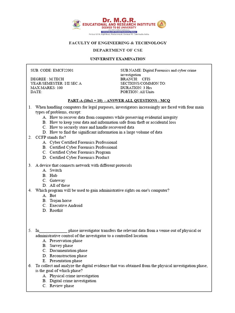 DF&CCI Set 3 | PDF | Computer Forensics | Digital Forensics