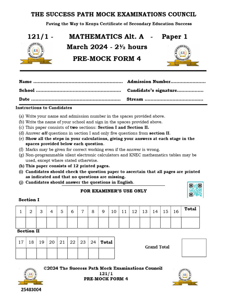 Maths PP1 QS Pre-Mock 2024 | PDF | Pound Sterling | United States Dollar