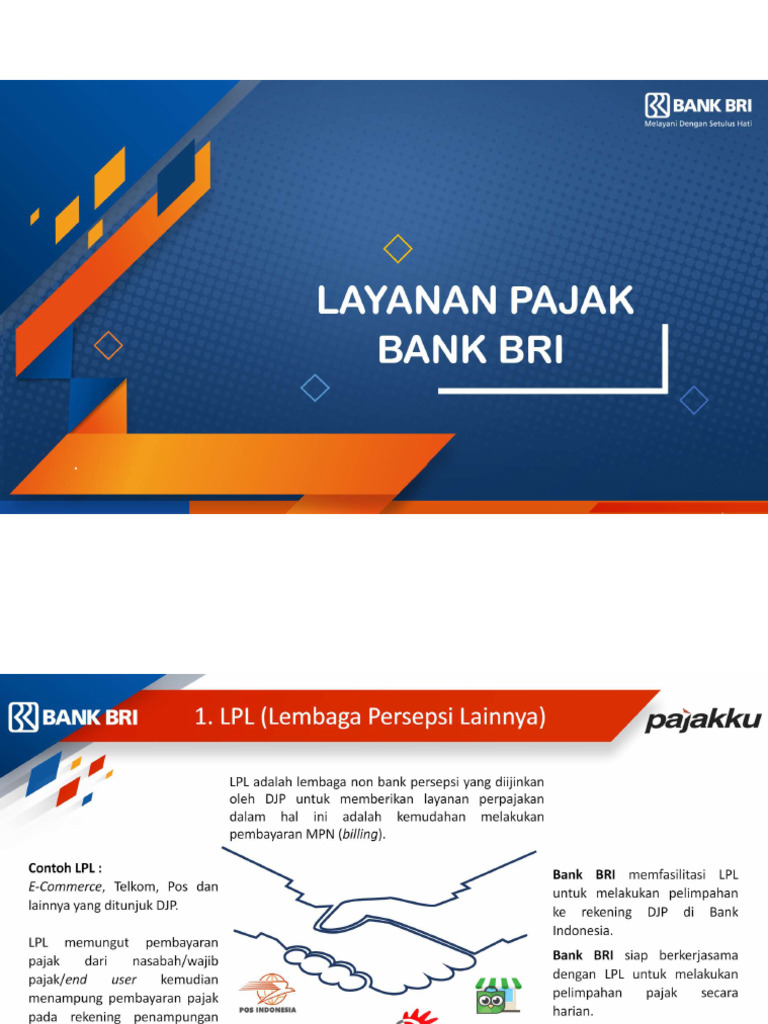 Layanan Pajak Bank BRI | PDF