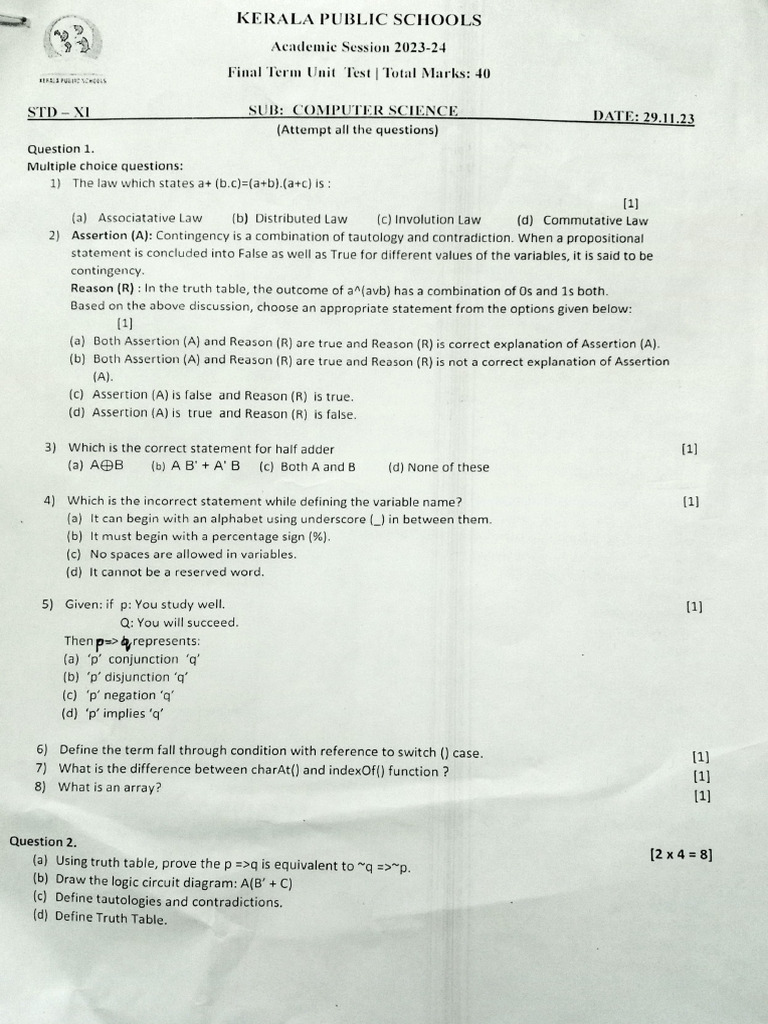 Computer Question Paper Pdf Constructor Object Oriented Programming Programming
