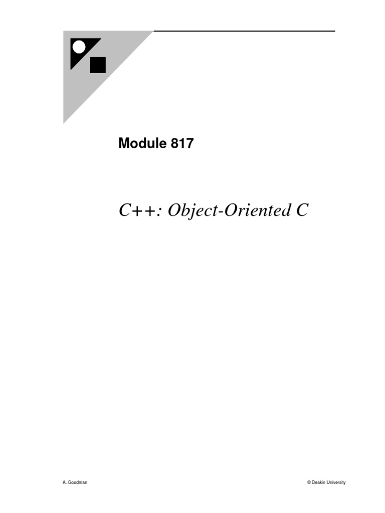 C Object Oriented C Module 817 Pdf C Object Oriented Programming 1848