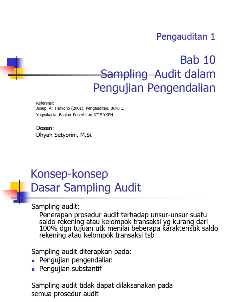 Sampling Audit Dalam Pengujian Pengendalian | PDF