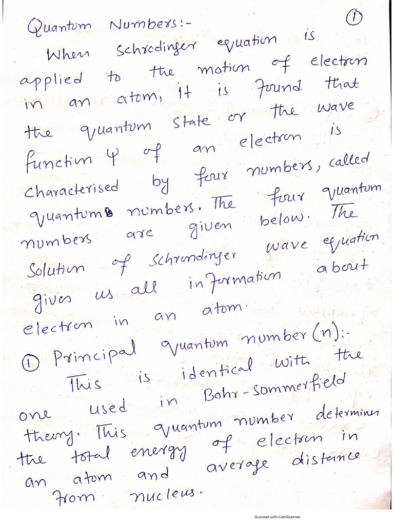 Quantum Number | PDF