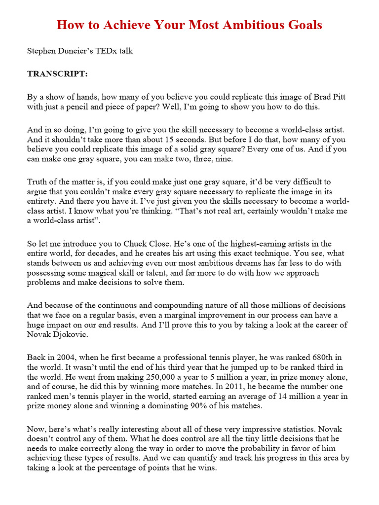 How To Achieve Your Most Ambitious Goals | PDF | Crochet