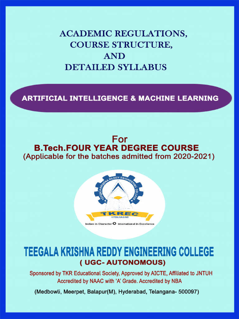 TKREC B.Tech Academic Regulations | PDF | Academic Term | Science