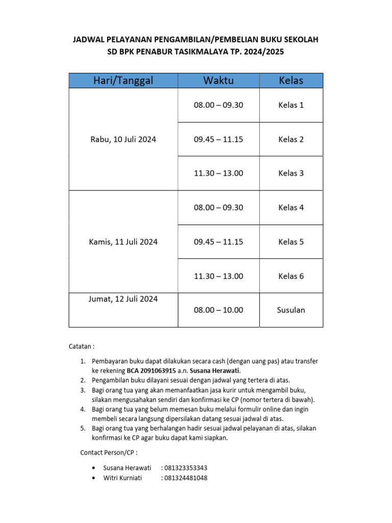 Info Pengambilan Buku | PDF