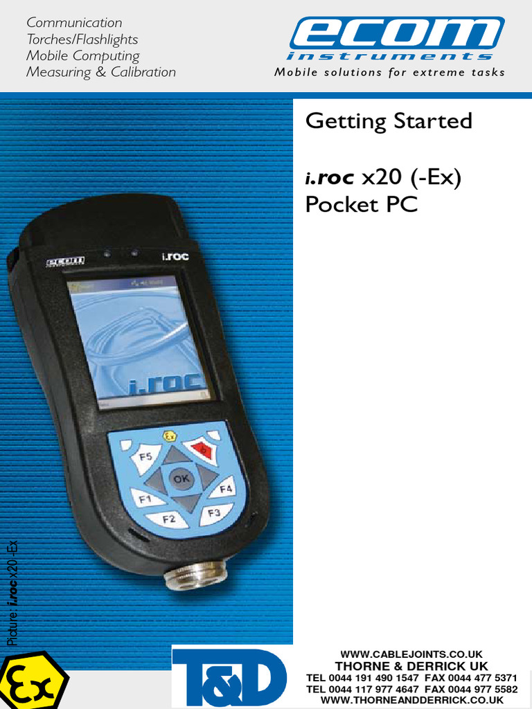 PDA Pocket PC Hazardous Area (Zone 2) & Intrinsically Safe Ecom I.roc ...