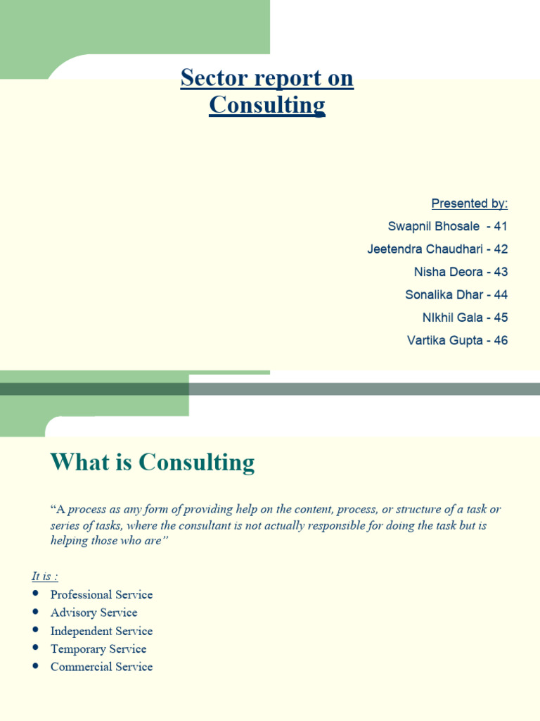 Consulting | PDF | Market (Economics) | Business