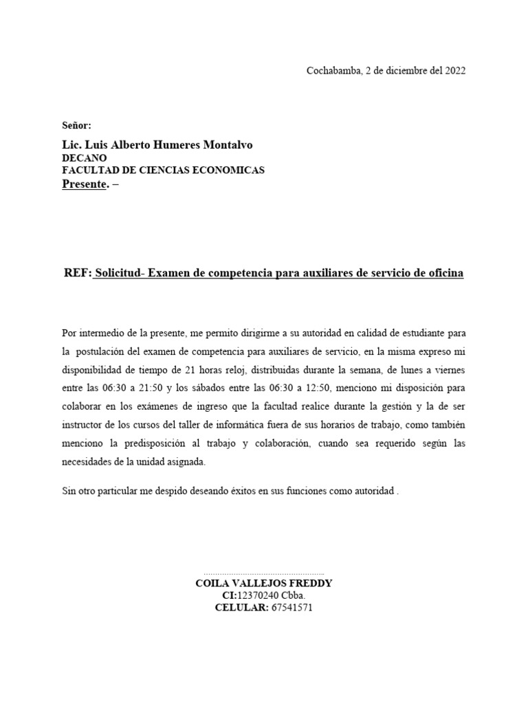 Carta de Solicitud de Auxiliares | PDF | Crecimiento personal y ...