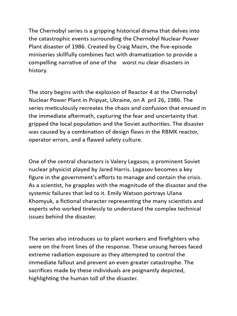 chernobyl summary | Download Free PDF | Chernobyl Disaster | Nuclear ...