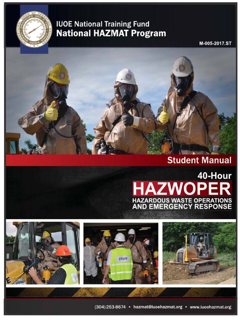 40 Hour HAZWOPER Student Manual 2017 | PDF | Occupational Safety And ...